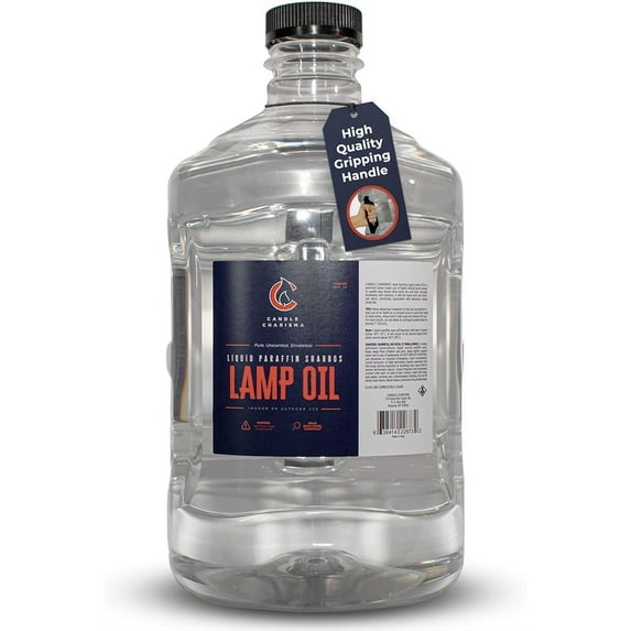 Liquid Paraffin Lamp Oil for Indoor Use – 1 Gallon (128 oz) with Handle ...