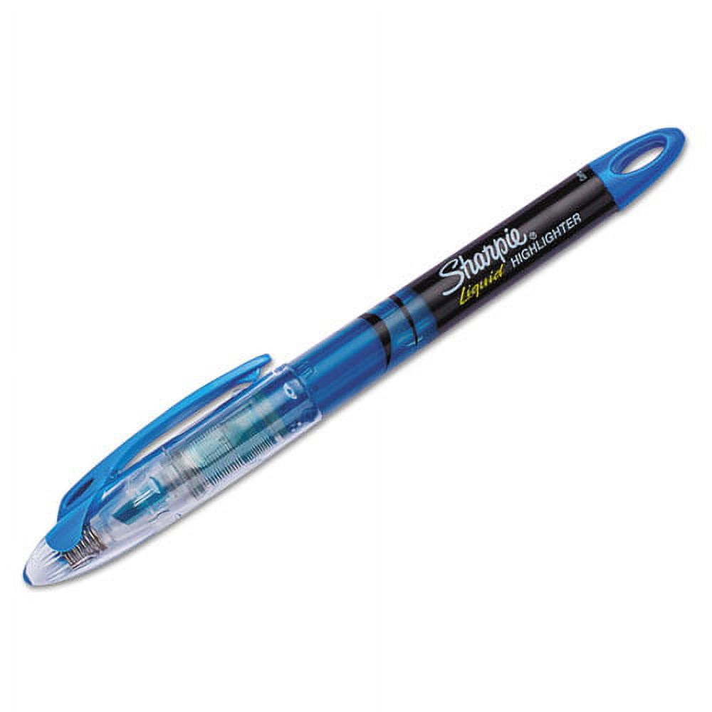 Liquid Pen Style Highlighters, Fluorescent Blue Ink, Chisel Tip, Blue ...