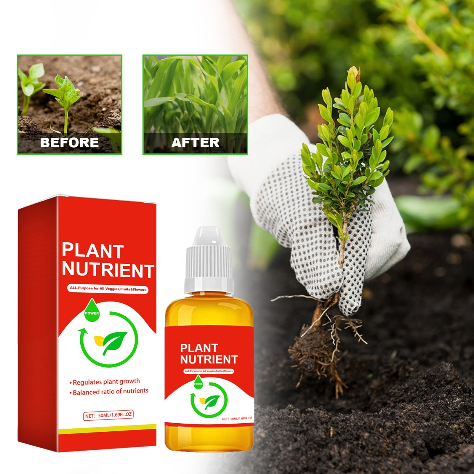Liquid Plant Food Indoor House Plants 50ml MOONSPRY Plant Rhizovitin ...