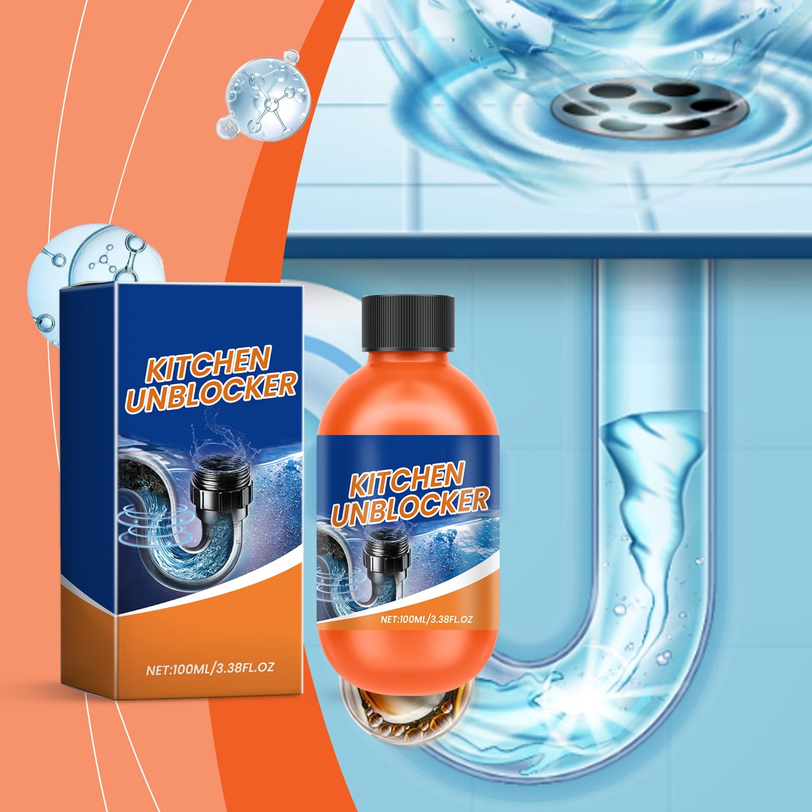 Liquid Plumber Hair Clog Eliminator,Drain Clog Remover Heavy Duty,Bio ...