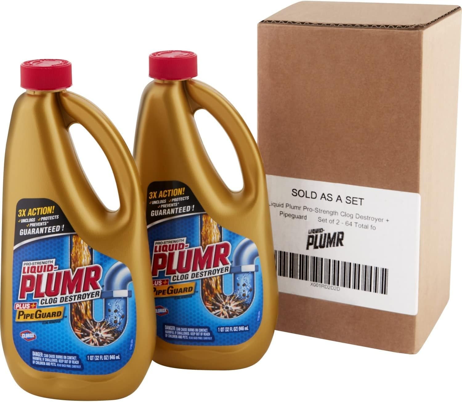 Liquid-Plumr Pro-Strength Clog Destroyer, Hair and Gunk Removal Gel ...