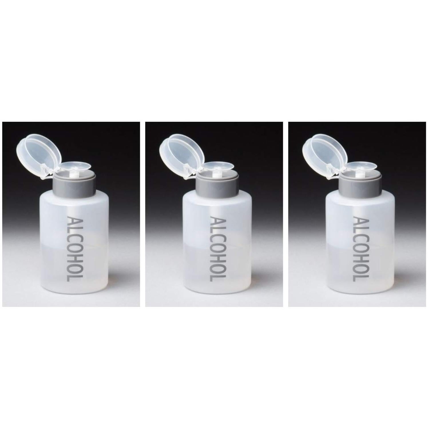 Liquid Push Down Alcohol Dispenser- Clear Bottle- Labeled - 9 Oz Bottle ...