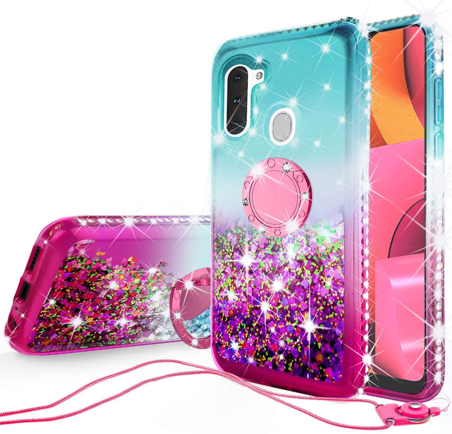 Liquid Quicksand Glitter Cute Phone Case For Jitterbug Smart 3 2021