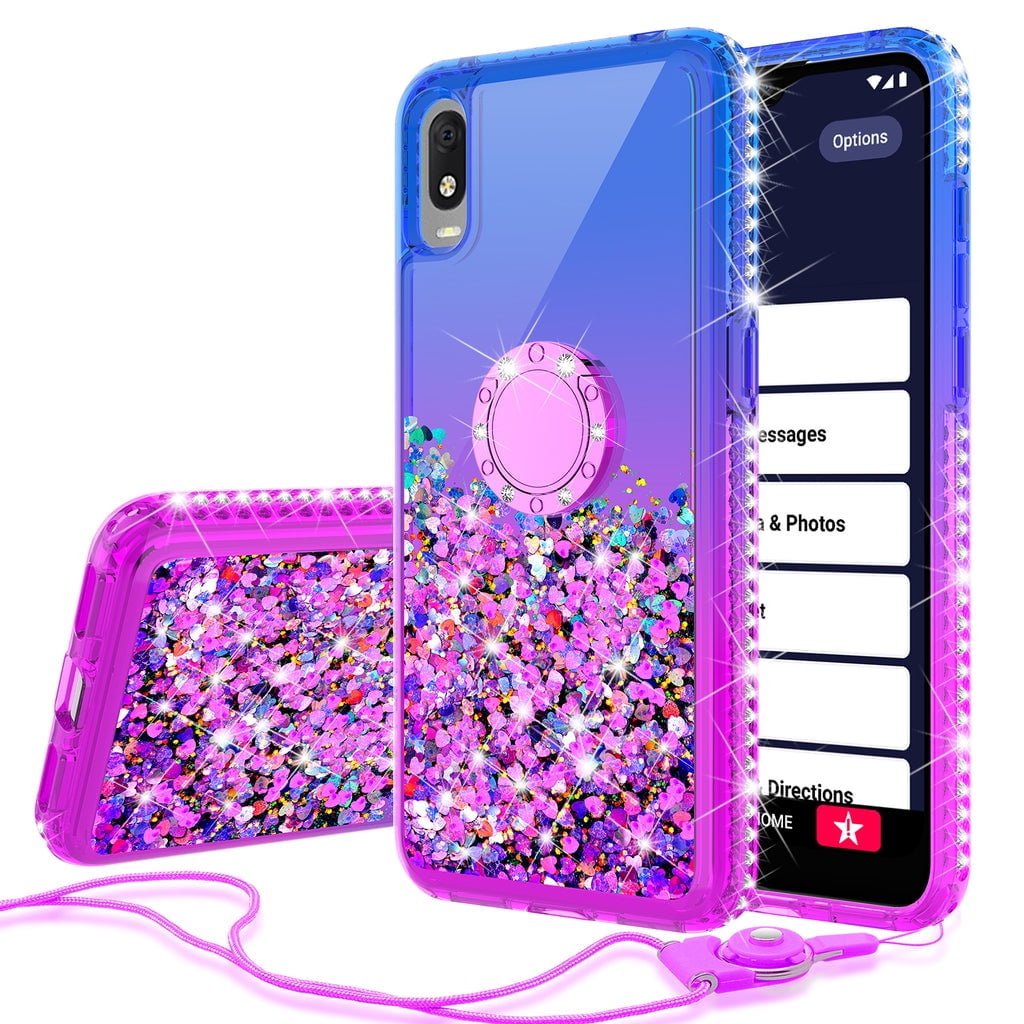 Liquid Quicksand Glitter Cute Phone Case For Jitterbug Smart 3 Lively
