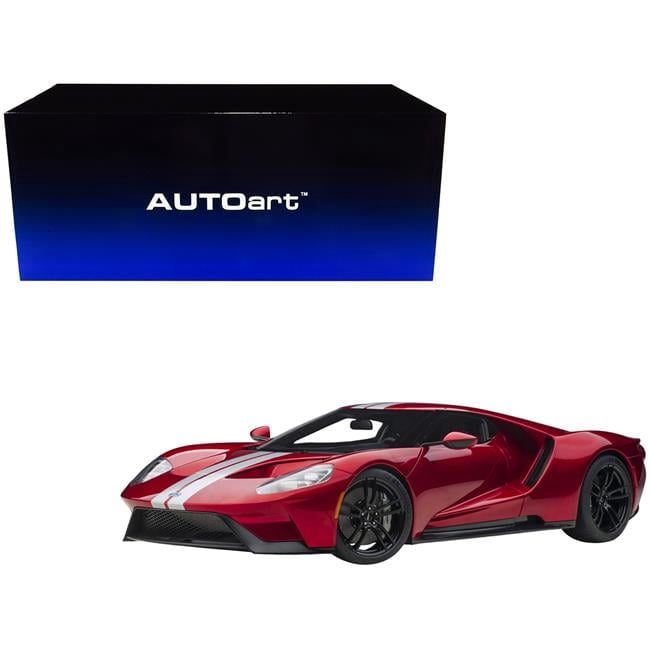 Liquid Red Metallic with Silver Stripes 1 by 12 Scale Model Car for ...
