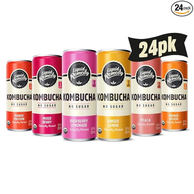 Liquid Remedy Kombucha Sugar Free Organic Drink Low Calorie Probiotic ...