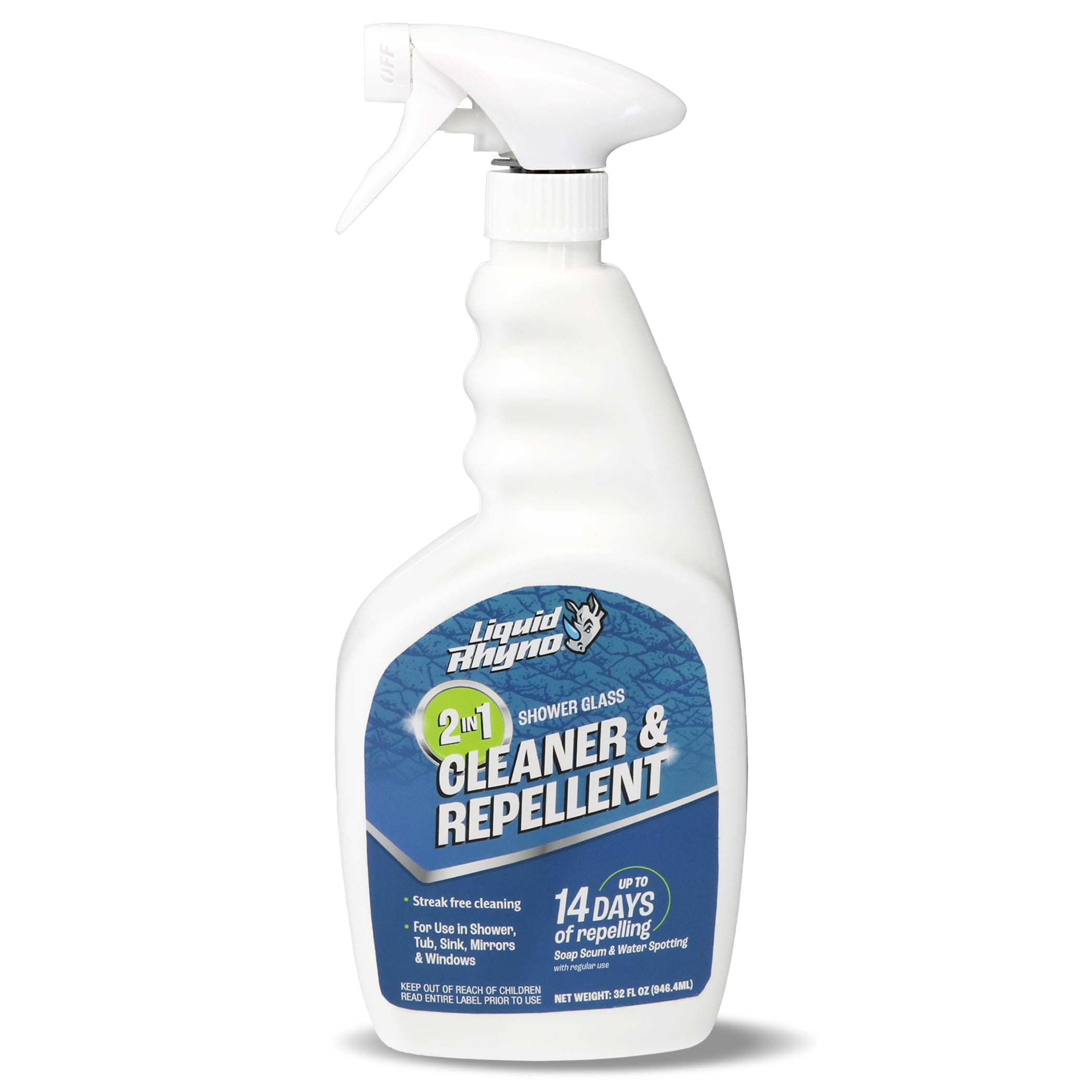 Liquid Rhyno 2-in-1 Shower Glass Cleaner + Repellent (12083) - Walmart.com