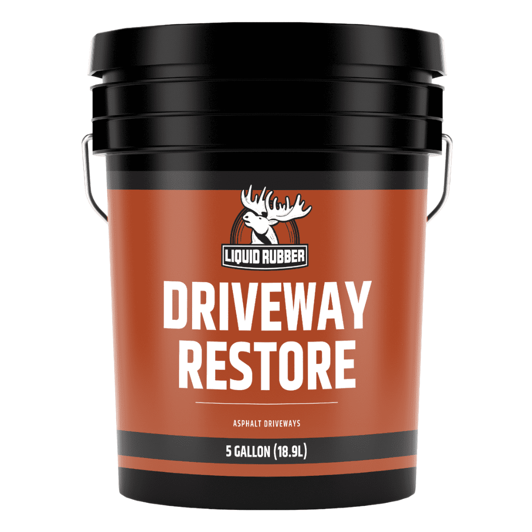 Liquid Rubber Driveway Restore Sealant, 5 Gallon, Flexible Waterproof ...