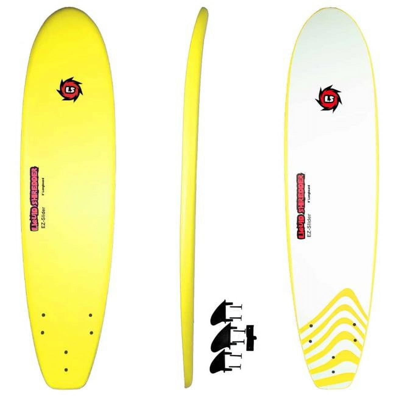 Liquid Shredder FSEZ8-YW 8 ft. EZ Slider Surfboard, Yellow - Walmart.com