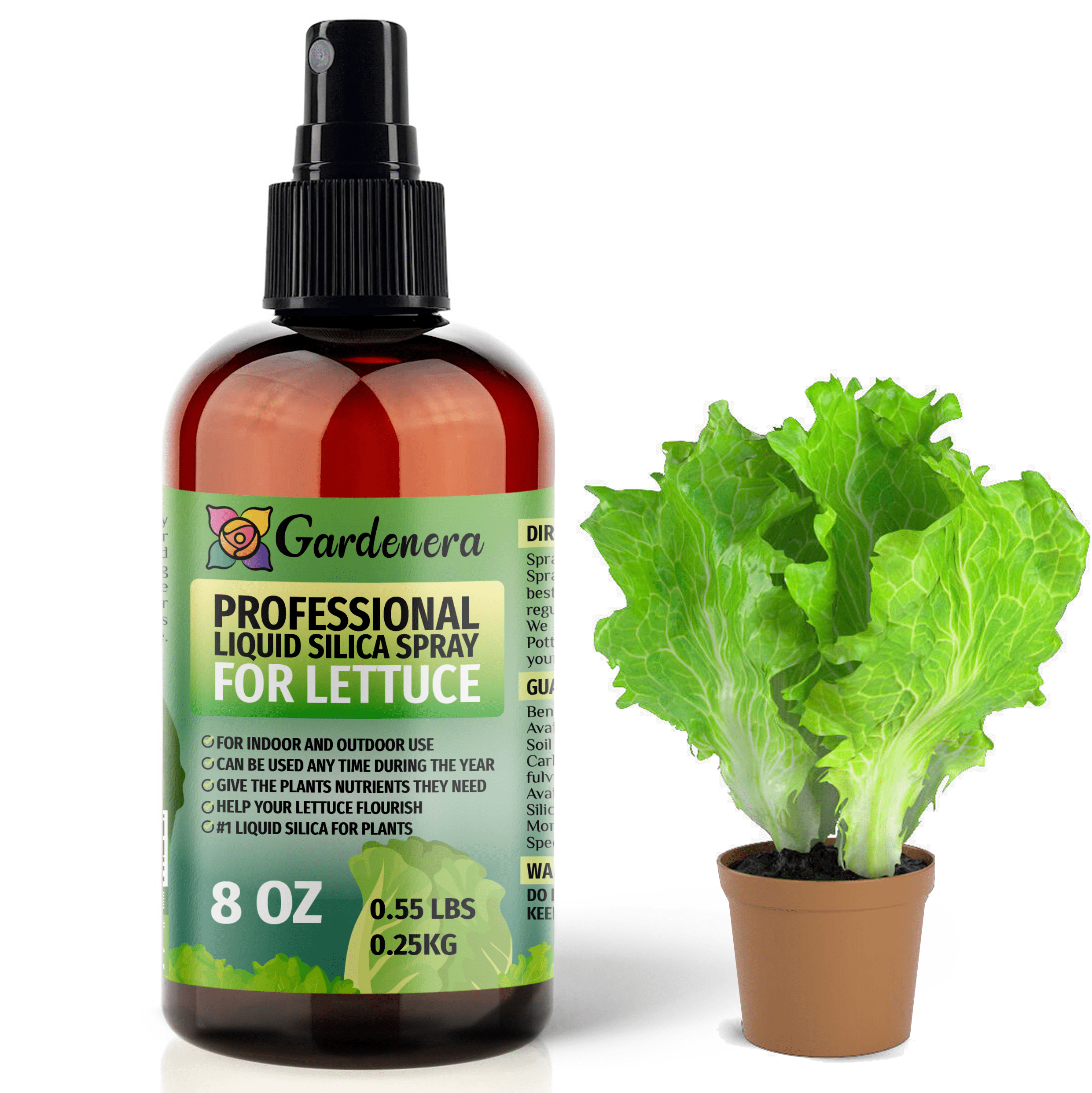 ⭐ 𝐁𝐄𝐒𝐓𝐒𝐄𝐋𝐋𝐄𝐑 Liquid Silica Boost Fertilizer and Supplement Spray for LETTUCE Plants – Pre-Mixed ...