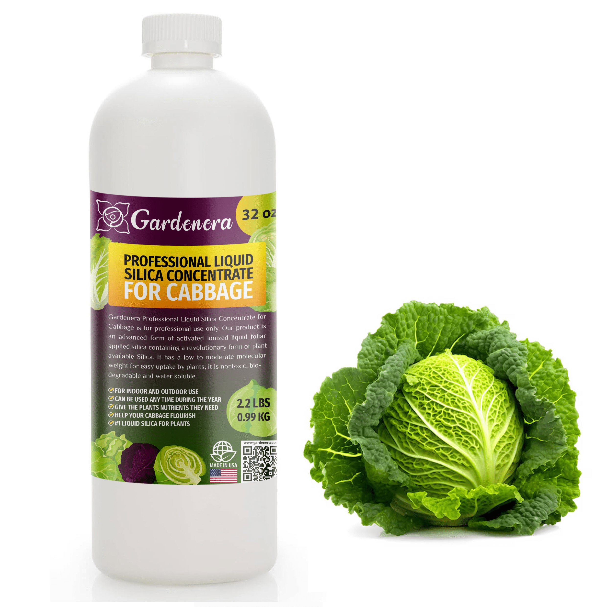 𝐏𝐑𝐎𝐅𝐄𝐒𝐒𝐈𝐎𝐍𝐀𝐋 Liquid Silica Plant Supplement - 32oz - CABBAGE Plants ...