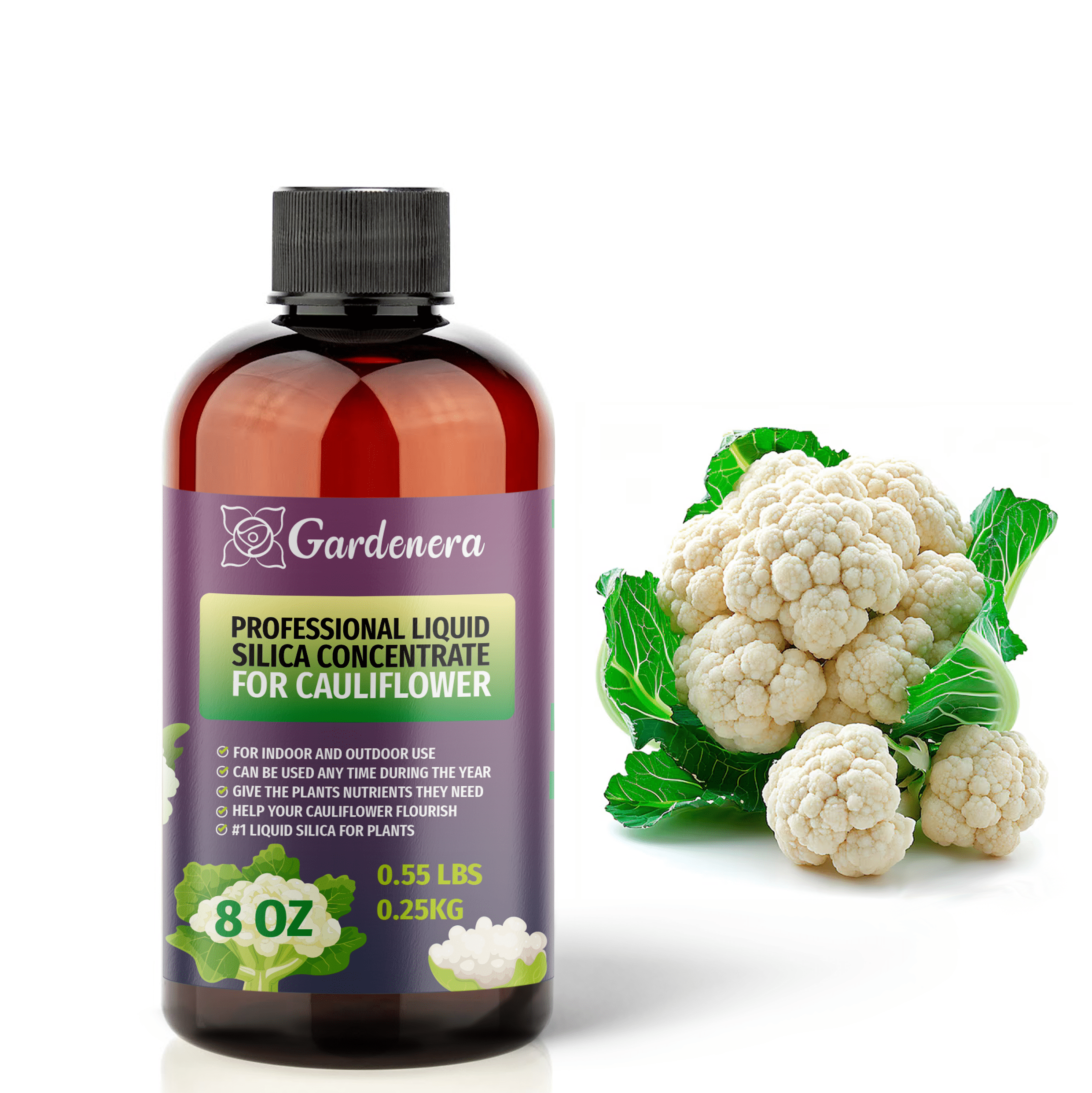 𝐏𝐑𝐄𝐌𝐈𝐔𝐌 Liquid Silica Plant Supplement - 8oz (250mL) - CAULIFLOWER ...