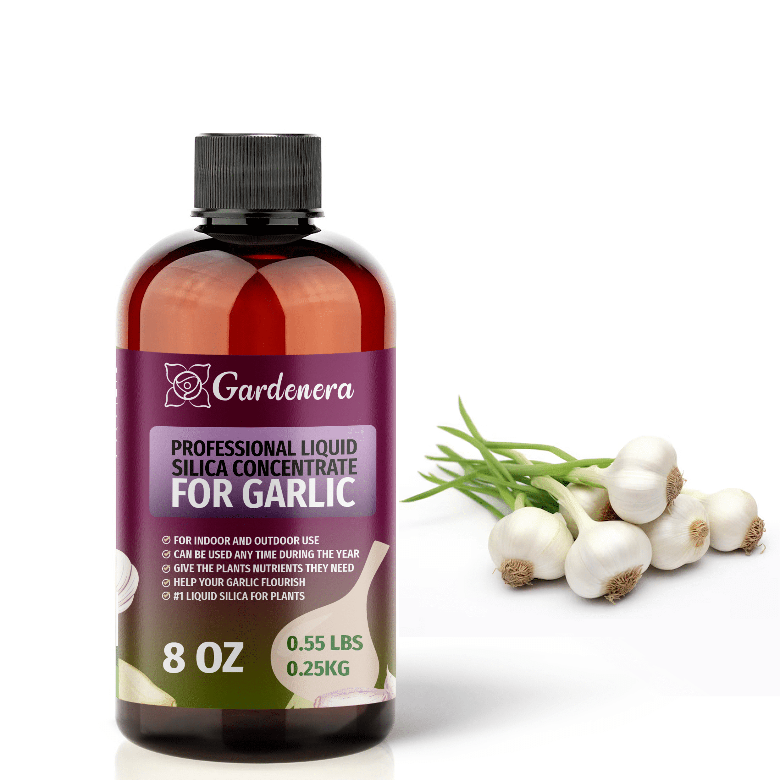 𝐏𝐑𝐄𝐌𝐈𝐔𝐌 Liquid Silica Plant Supplement - 8oz (250mL) - GARLIC Plants ...