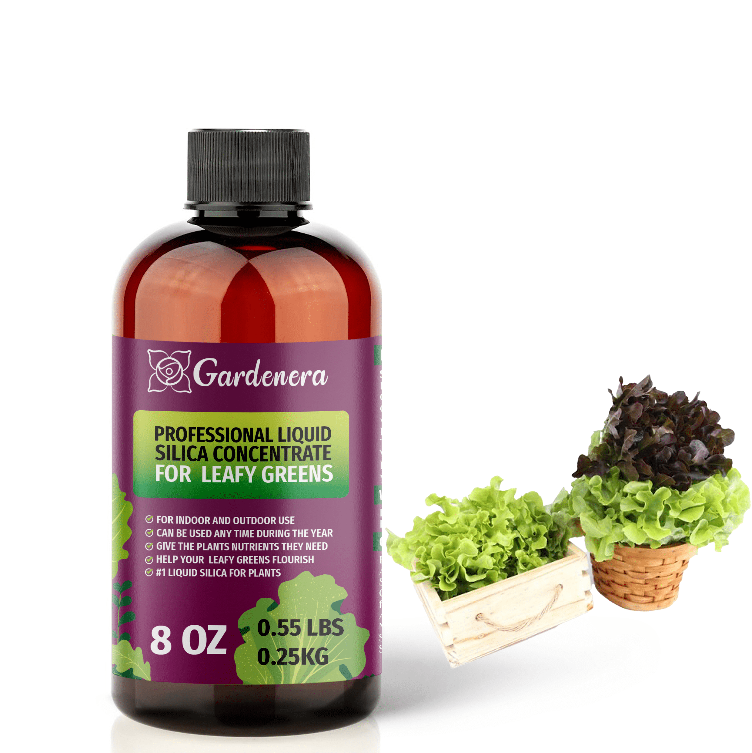 𝐏𝐑𝐄𝐌𝐈𝐔𝐌 Liquid Silica Plant Supplement - 8oz (250mL) - LEAFY GREENS ...