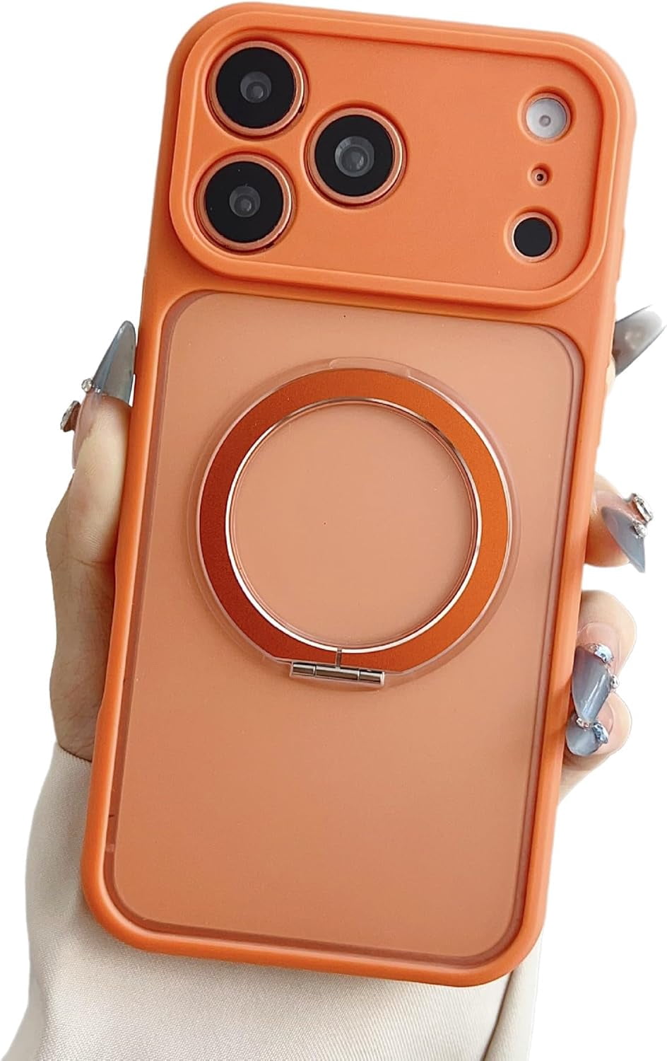Liquid Silicone Camera Protect Matte Ring Bracket Magnetic Phone Case ...