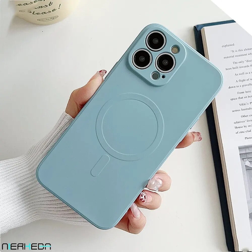 Liquid Silicone Soft For Magsafe Case For iPhone 15 14 13 12 11 Pro XR ...