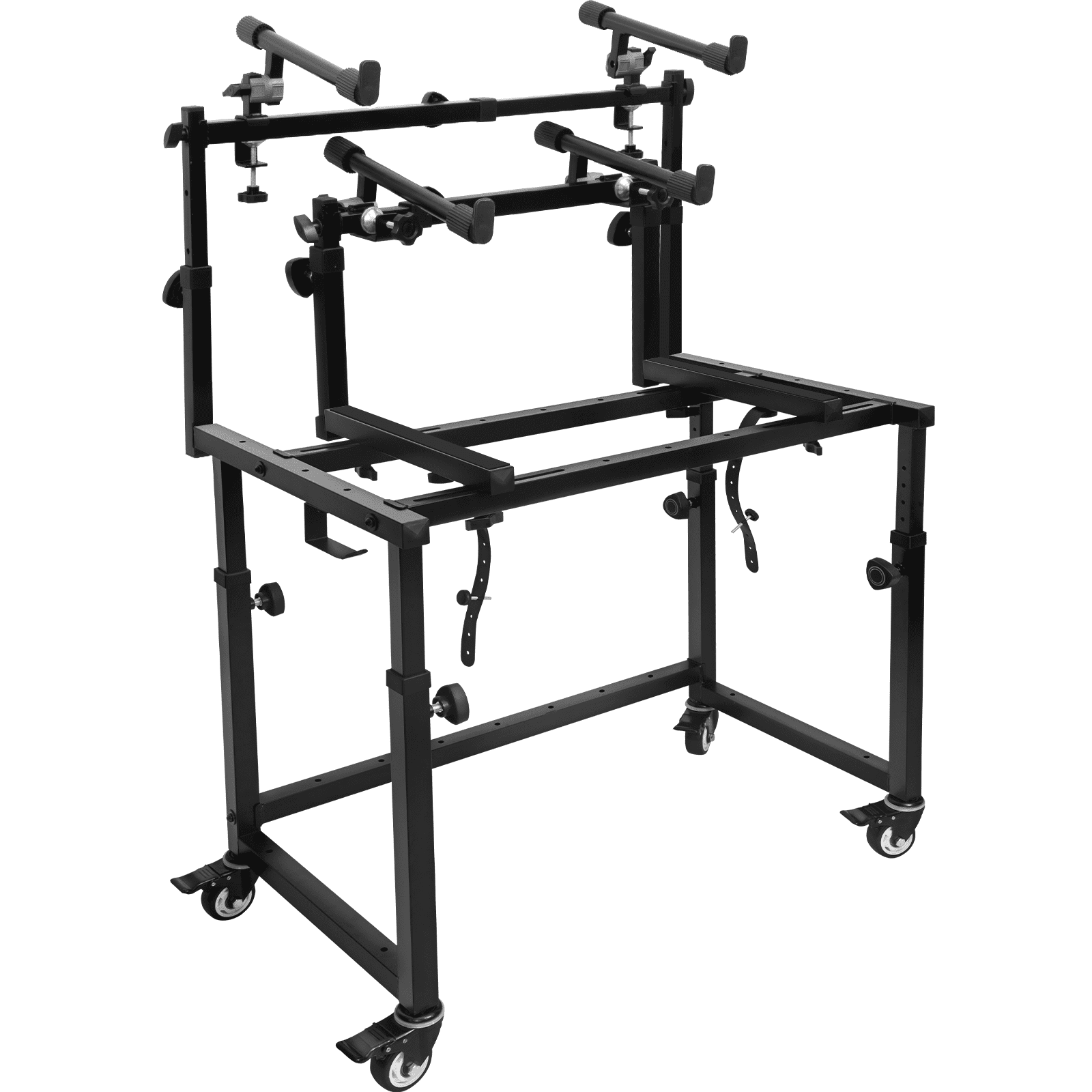 Liquid Stands 3 Tier Keyboard Stand w/ Wheels Music Studio Desk for ...