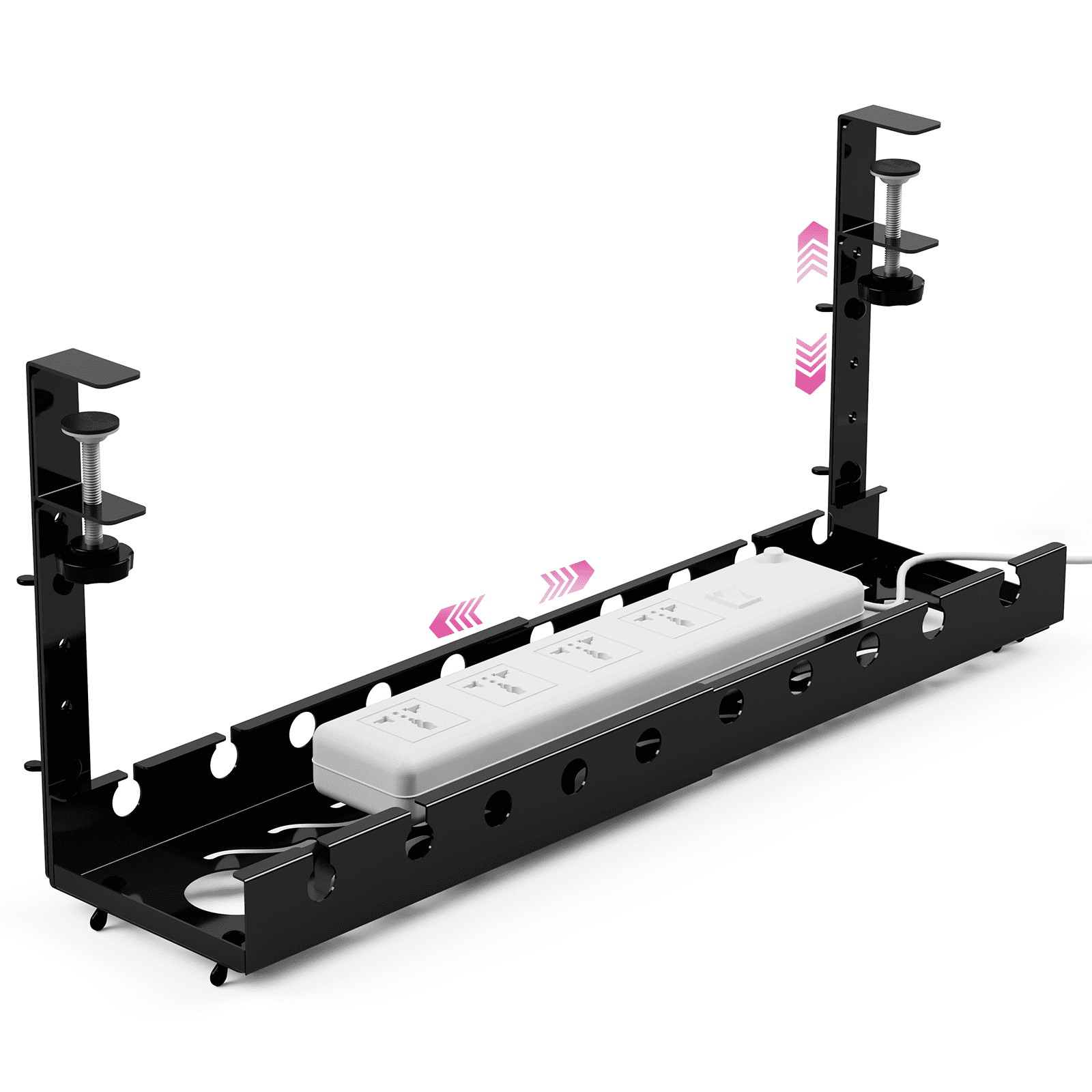 Liquid Stands Extendable Under Desk Cable Management Tray - 22.5" Metal ...