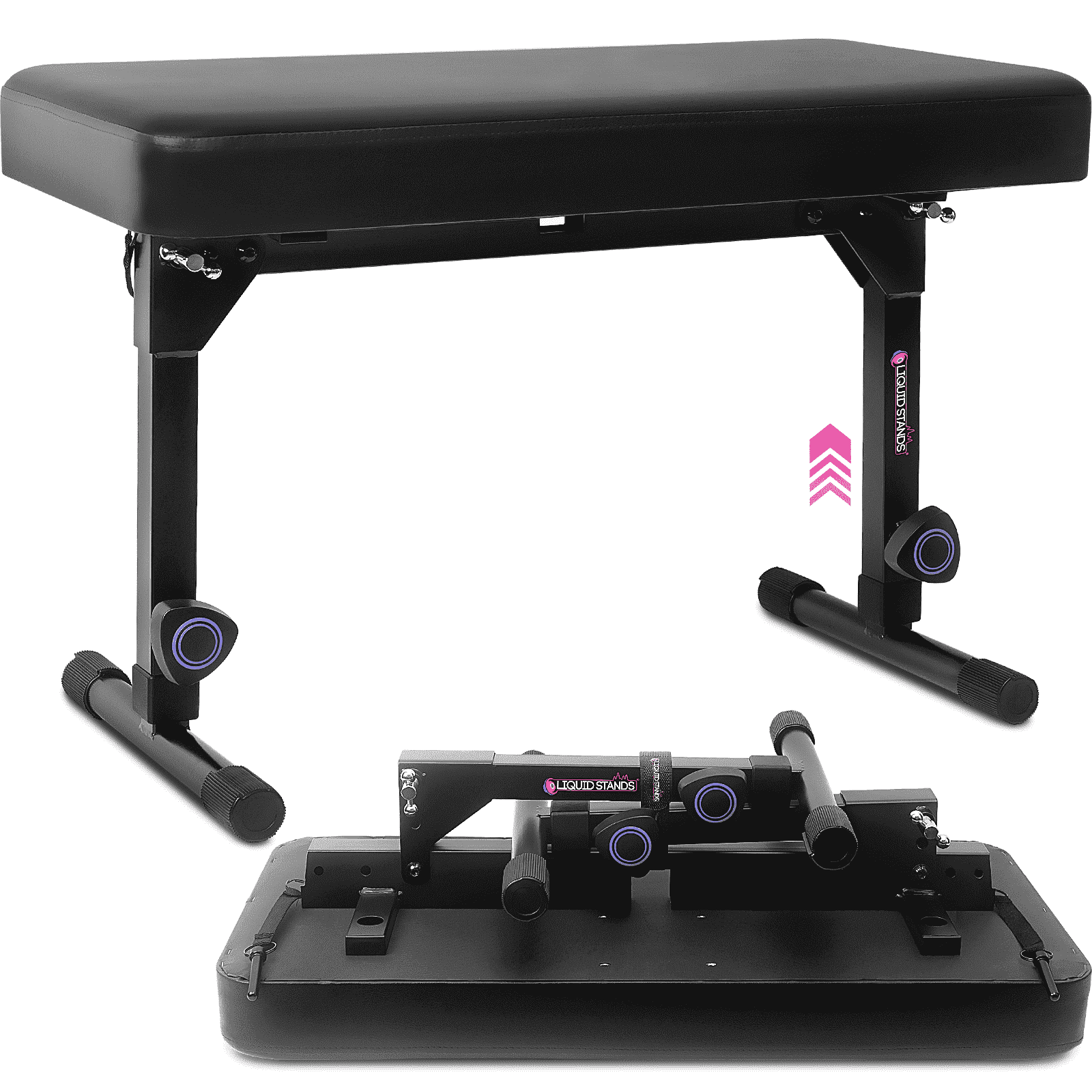 Liquid Stands Foldable Dual Adjustable Piano Bench Stool - Piano ...