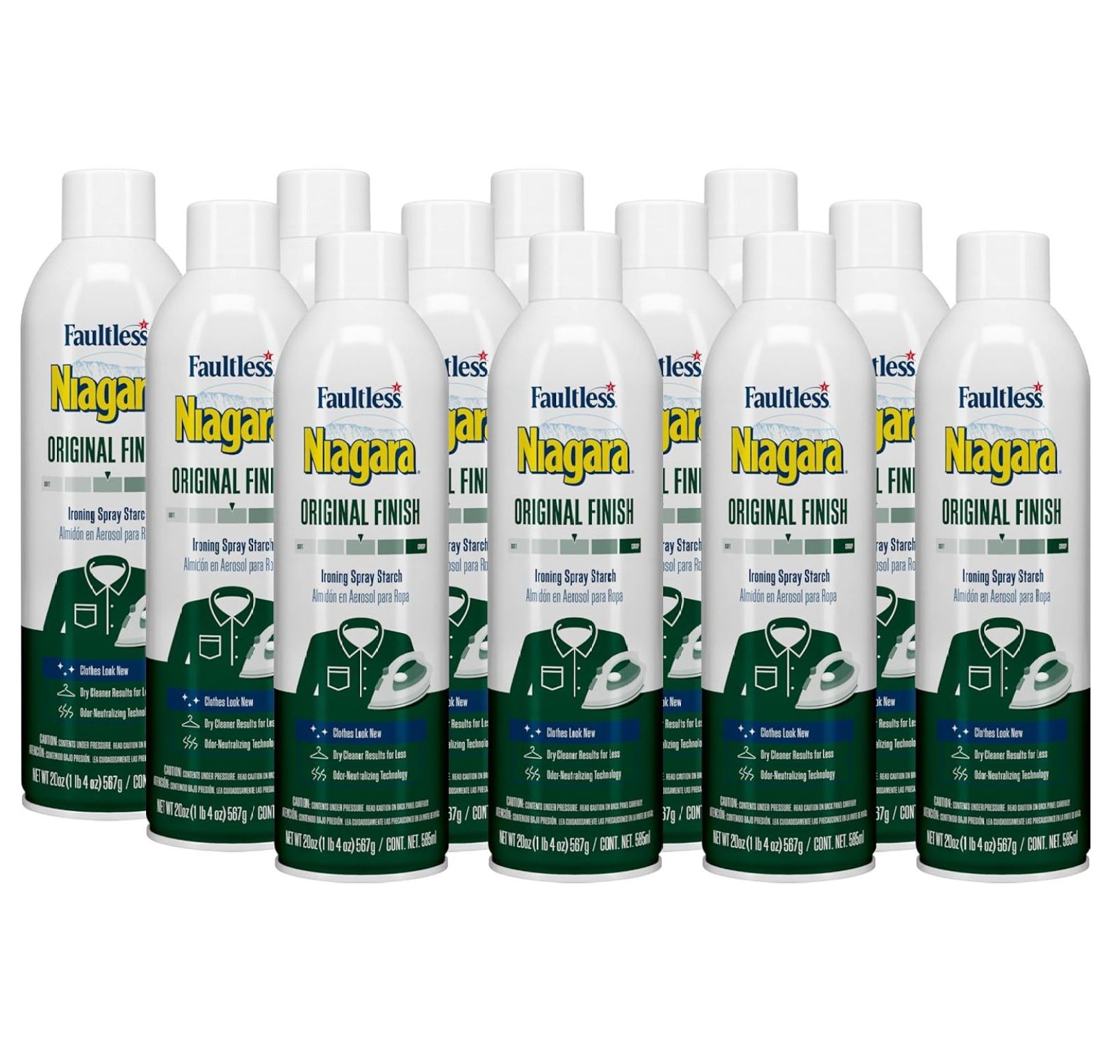 Liquid Starch Iron Spray (20 oz, 12-Pack) - Starch Spray Iron Aid: Non ...