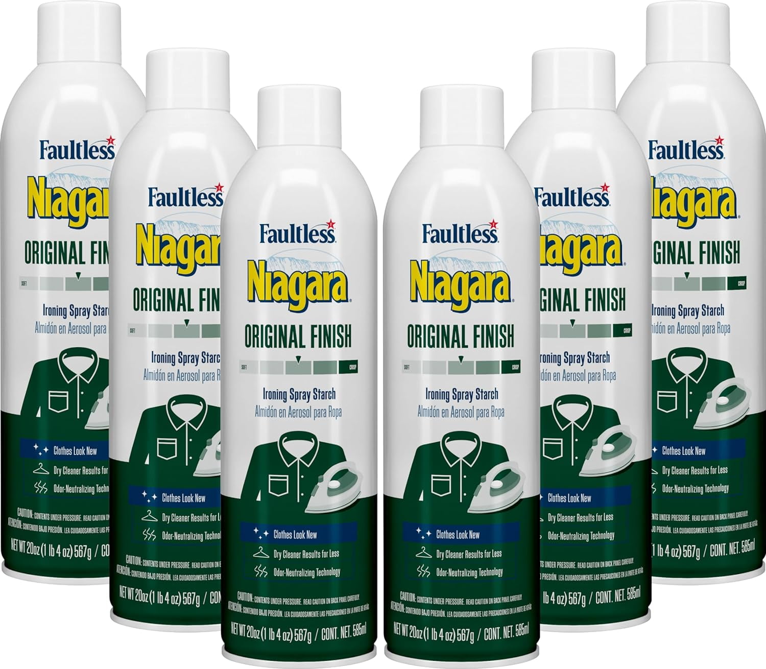 Liquid Starch Iron Spray (20 oz, 6-Pack) - Niagara Starch Spray Iron ...