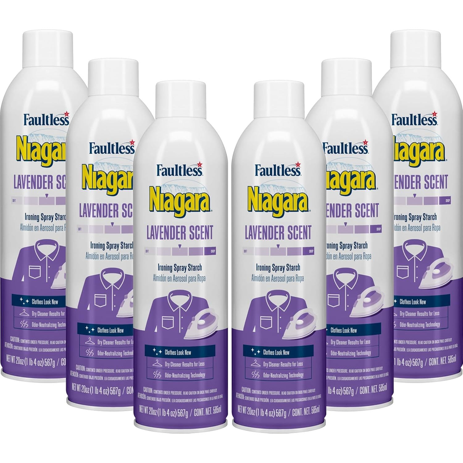 Liquid Starch Iron Spray Lavender Scent (20 oz, 6-Pack) - WJLF Starch ...