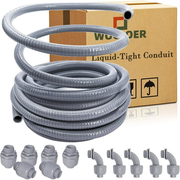 Liquid-Tight Conduit - 1/2inch 75 Foot Flexible Non Metallic Liquid ...
