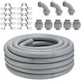 Liquid-Tight Conduit Connector Kit,1 in x 50 ft Flexible Non Metallic ...