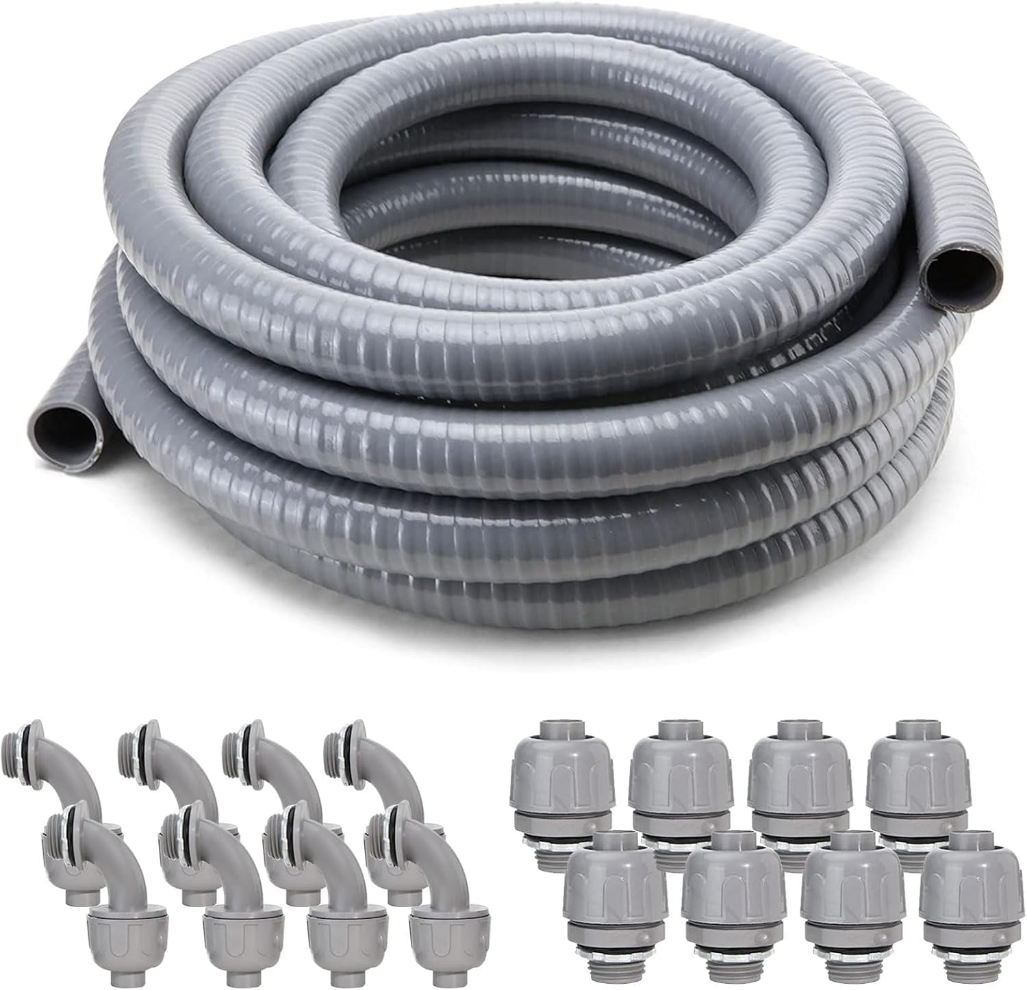 Liquid-Tight Conduit and Connector Kit,Flexible Non Metallic Liquid ...