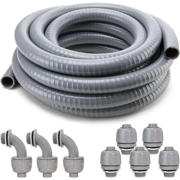 Liquid-Tight Conduit and Connector Kit,Flexible Non Metallic Liquid ...