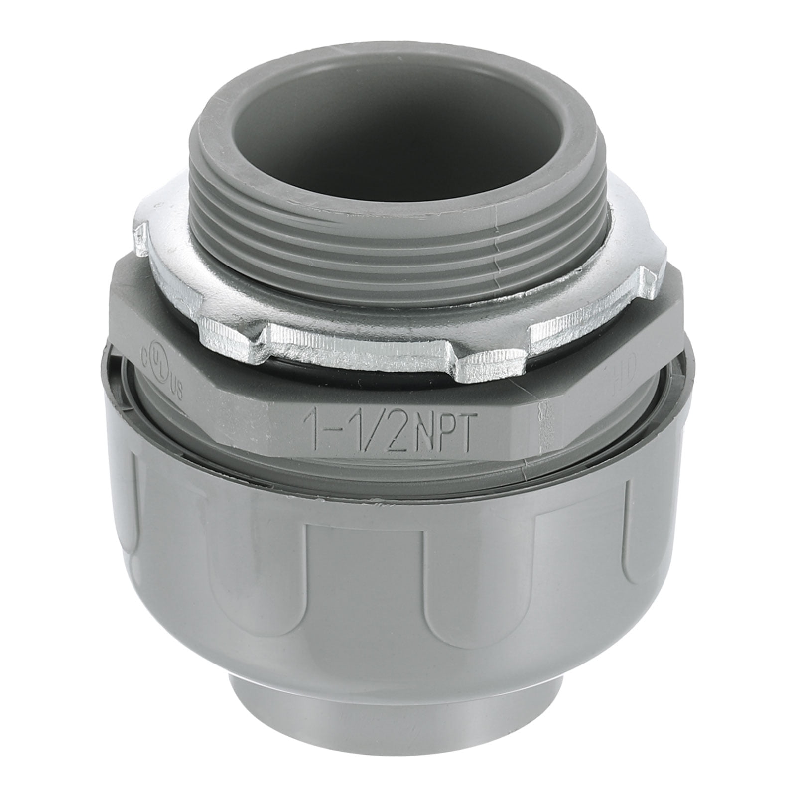 Liquid Tight Connector, 1-1/2" NPT Plastic 180 Degree Conduit Fitting ...