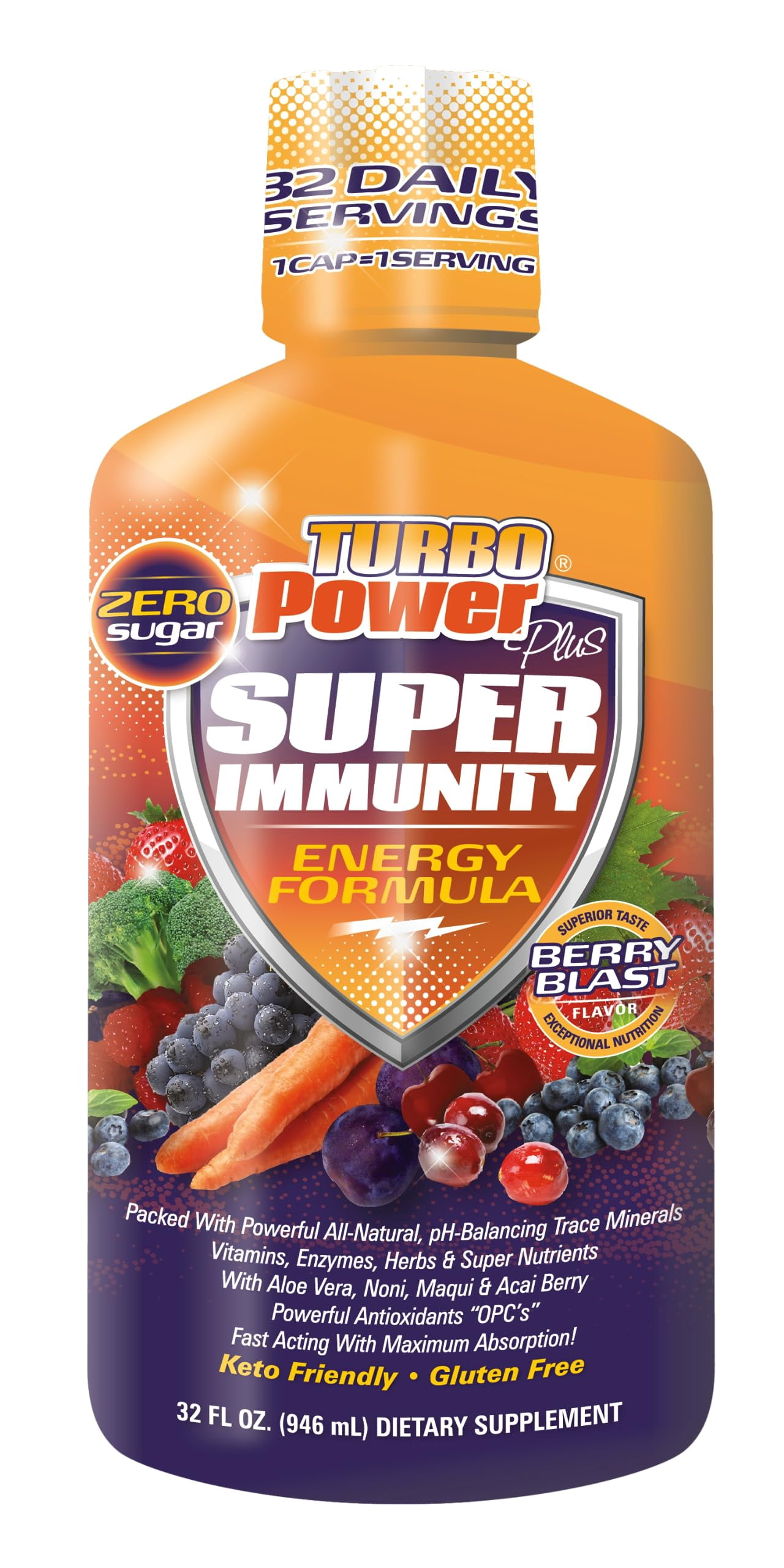 Liquid Vitamin Turbo Power Plus: 47 Vitamins, Enzymes, Vitamin D3 ...