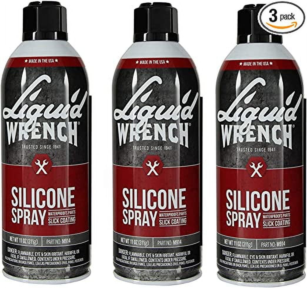 LIQUID WRENCH Silicone Spray Lubricant, Waterproof Rustproof, 11 oz, 3 ...