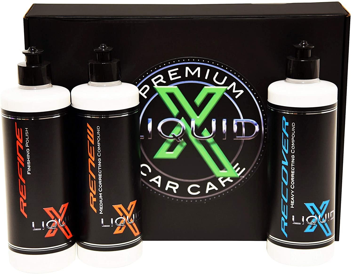 Liquid X 3 Step Polishing Box Kit - Heavy Correcting Compound, Medium ...