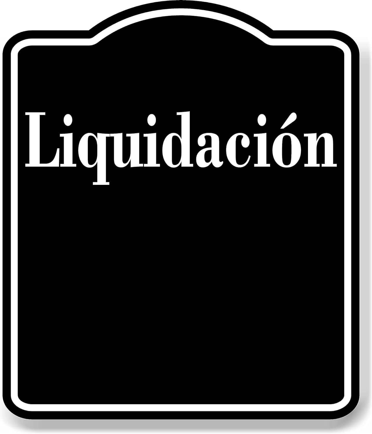 Liquidaci n Spanish firmar BLACK Aluminum Composite Sign, 15"x18 ...