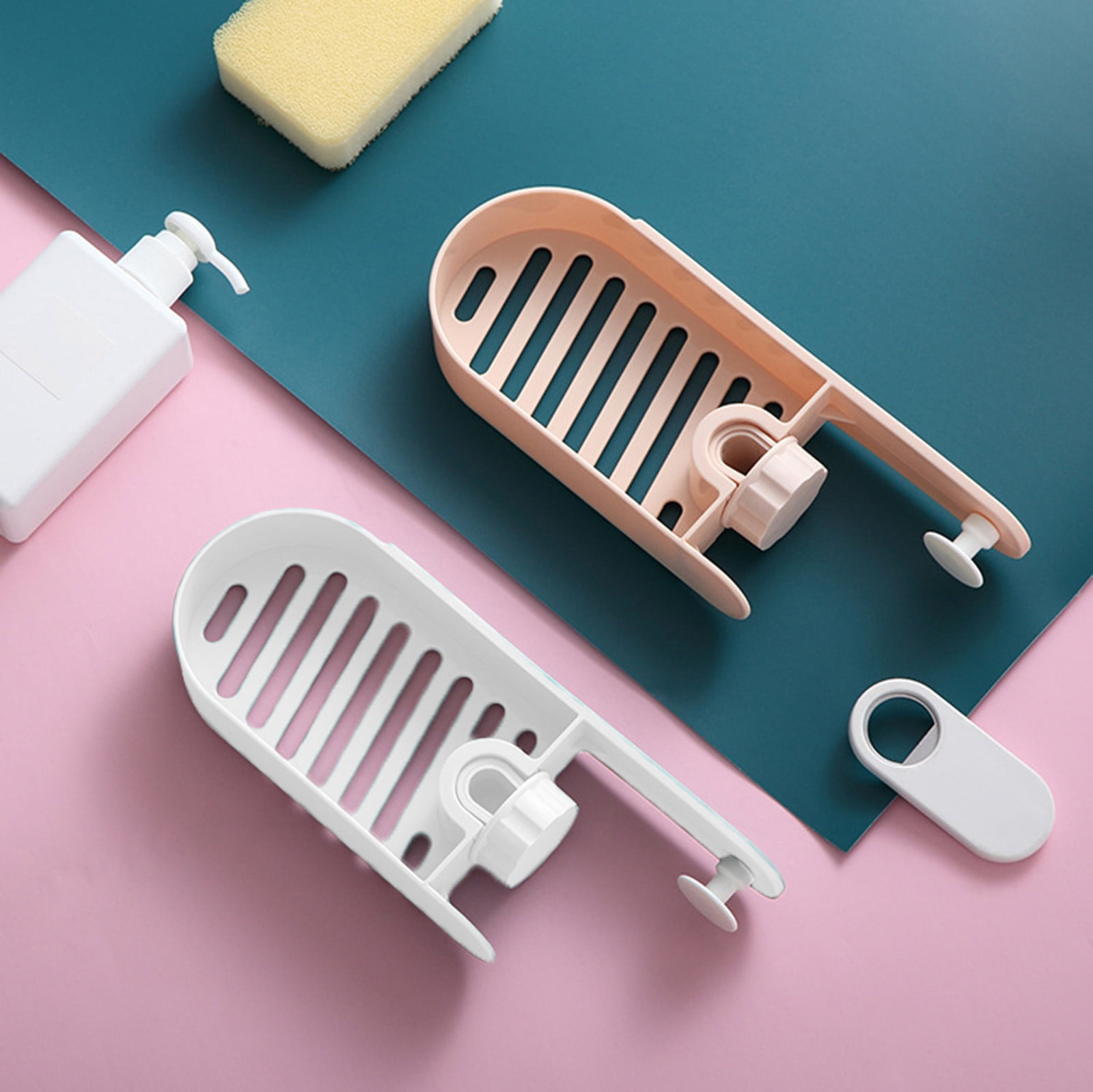 Kitchen Sink Shower Soap Organizer, Bathroom Soap Tray Rack, Wall ...