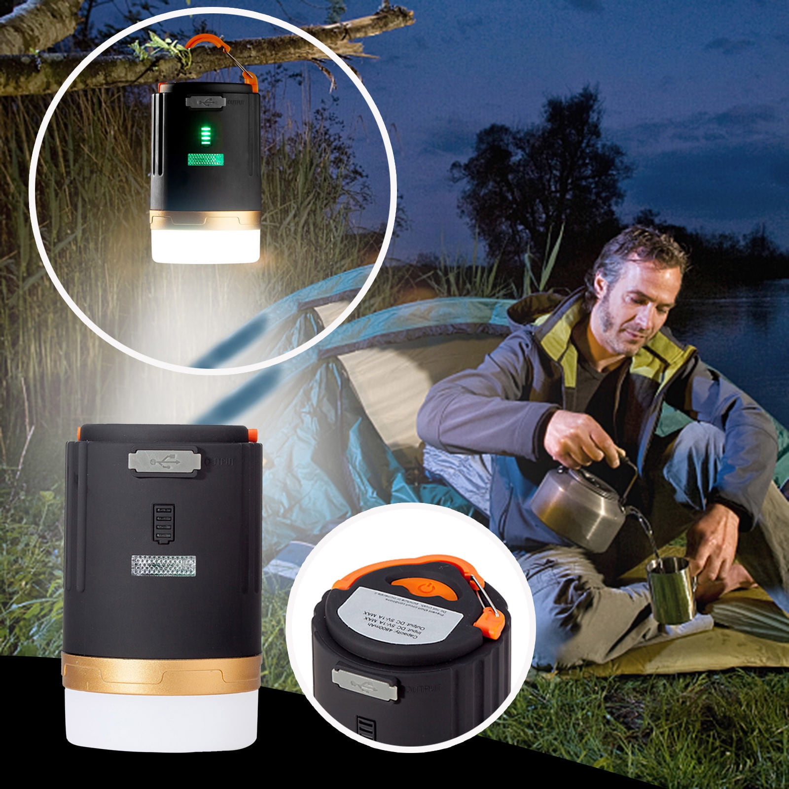 Liquidation & Promo, Camping LED Light, Emergency USB Rechargeable Tent ...