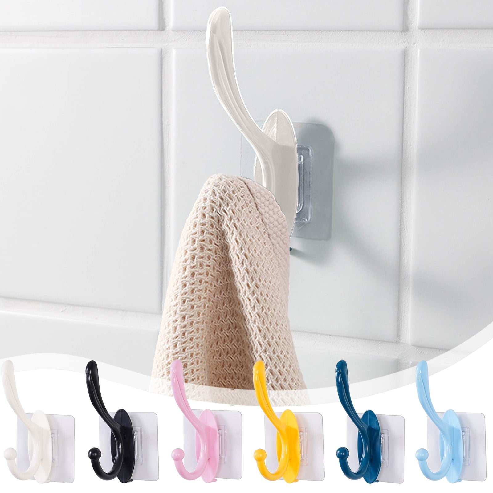 Liquidation & Promo, Clear Adhesive Hooks, Non Perforated Wall Hooks ...