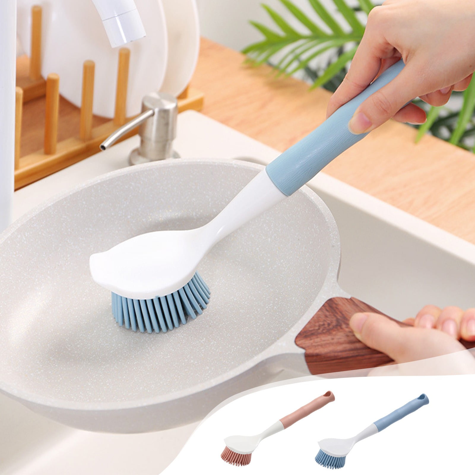 Liquidation & Promo, Dishwashing Brush Handle, Built-in Spatula ...