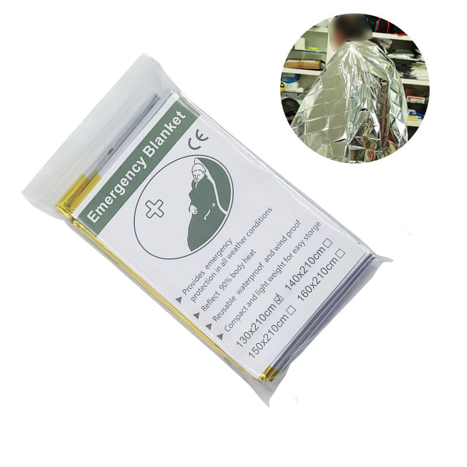 Liquidation & Promo, Emergency Survival Blanket, Reflective Camping ...