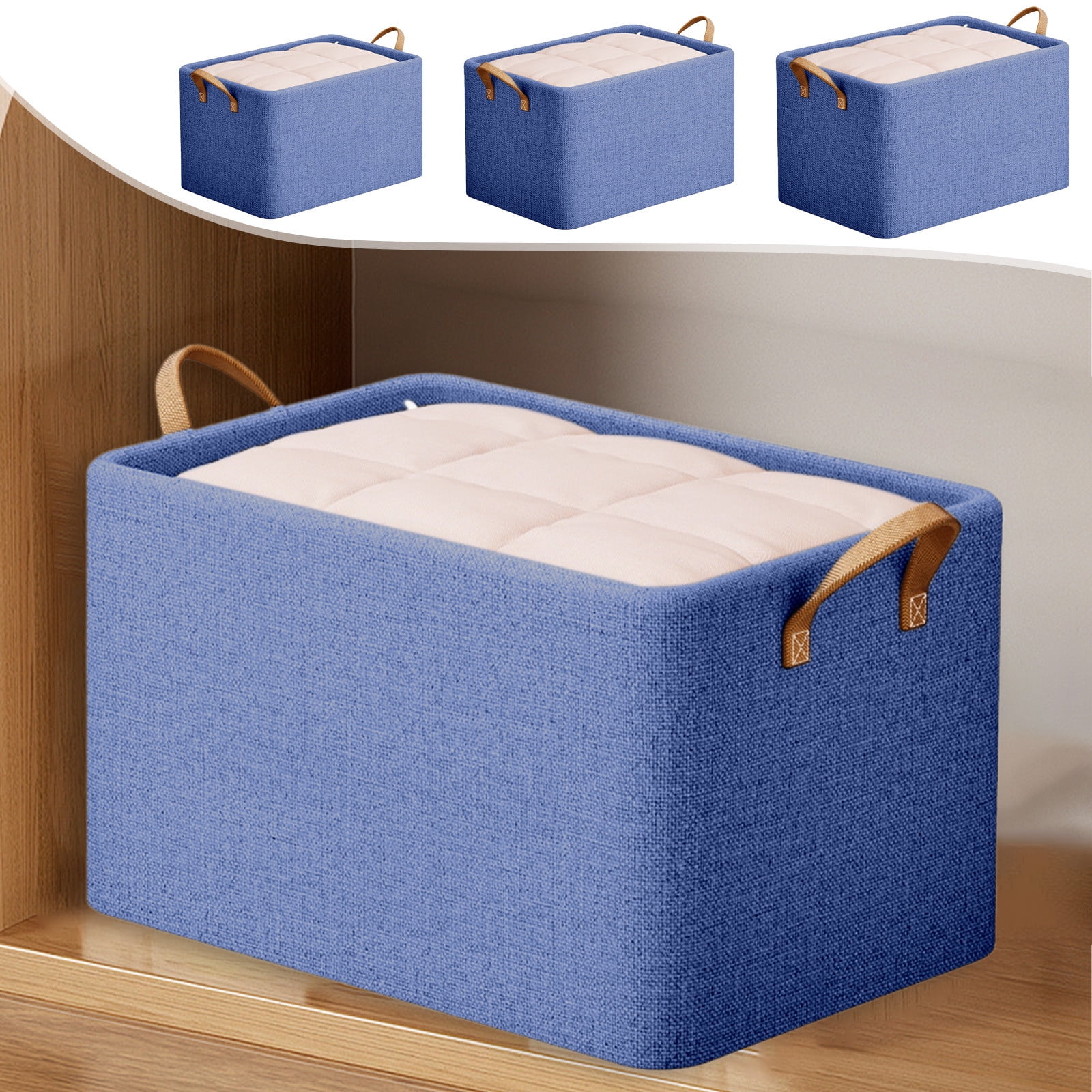 Foldable Closet Organizer, Fabric Storage Box, 3-tier Design, for ...