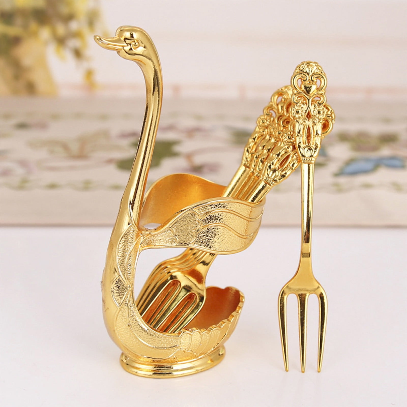 Liquidation & Promo, Gold Silver Spoon Set, Metal Cutlery Storage ...