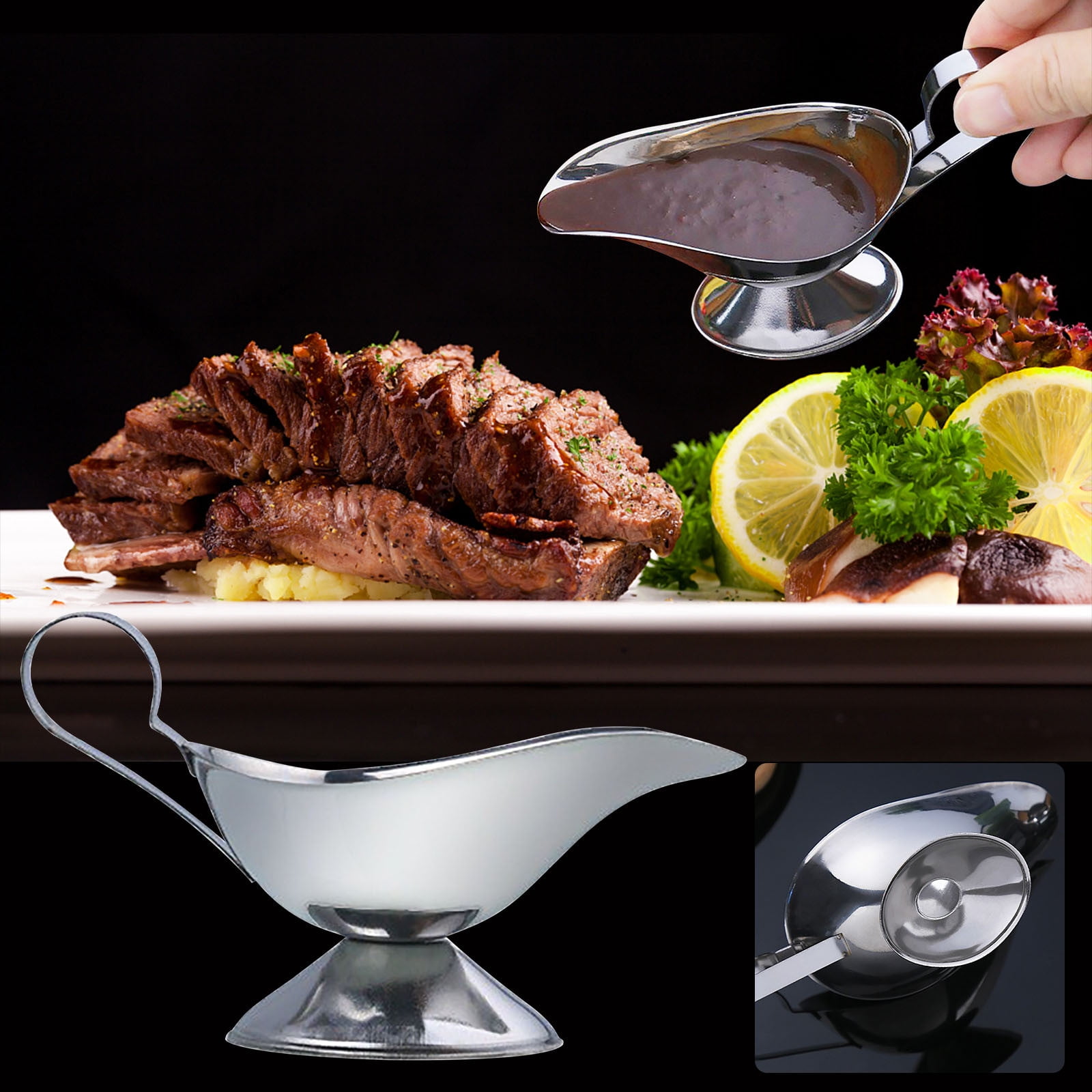 Liquidation & Promo, Large Stainless Steel Pepper Shaker, Classic Base ...