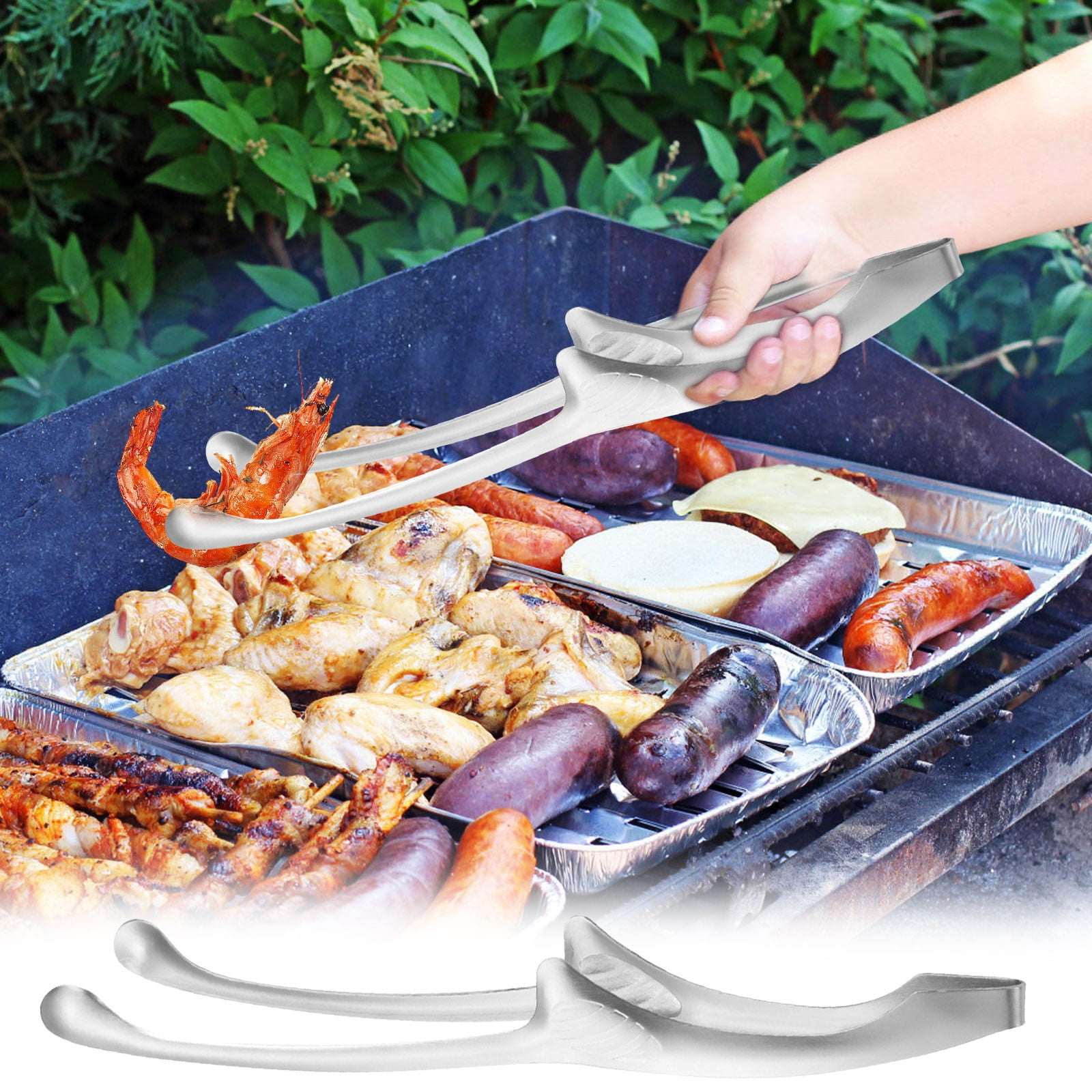 Liquidation & Promo, Stainless Steel Food Clip, BBQ Sausage Holder ...