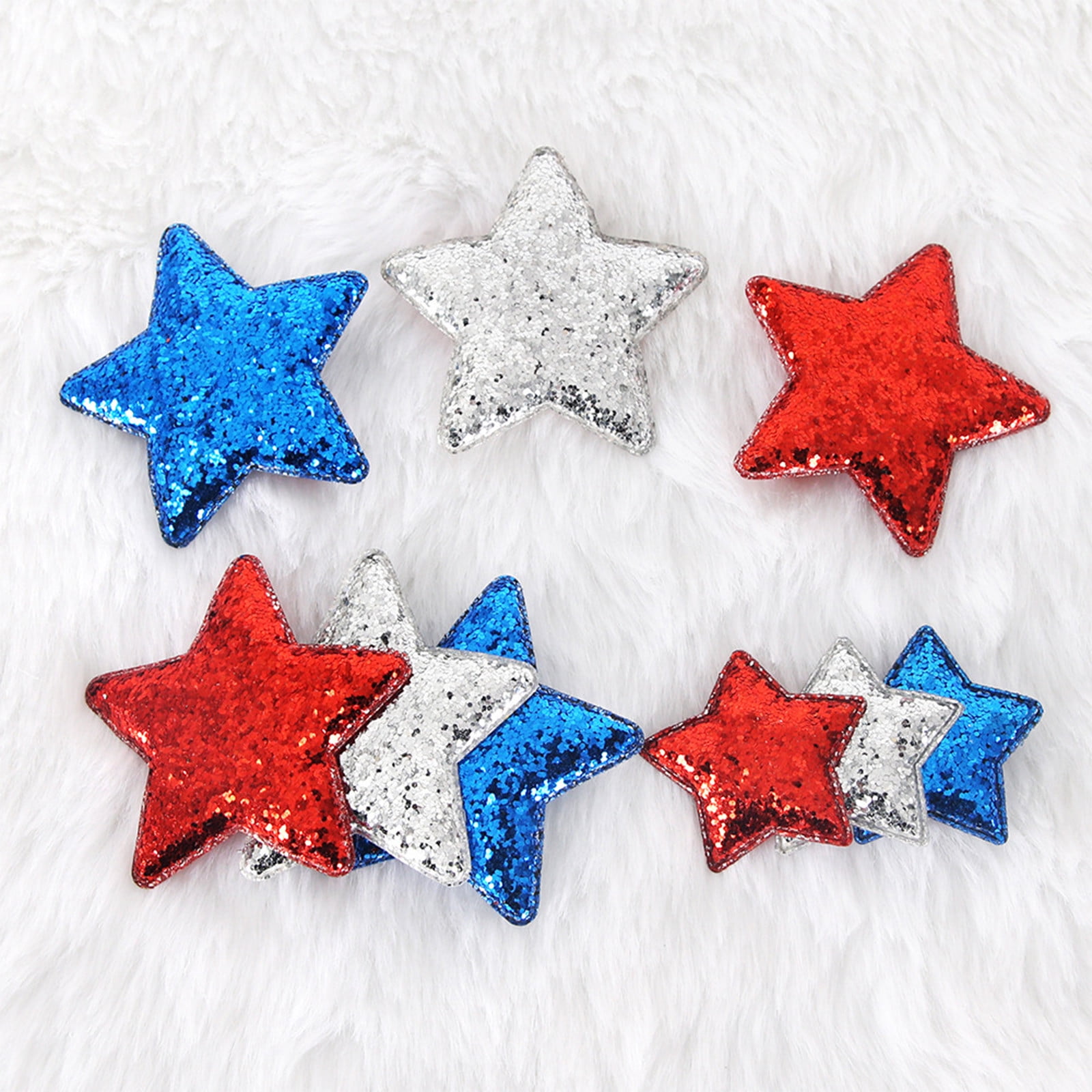 Liquidation & Promo, Star Hair Decoration, Red White Blue Sequin ...