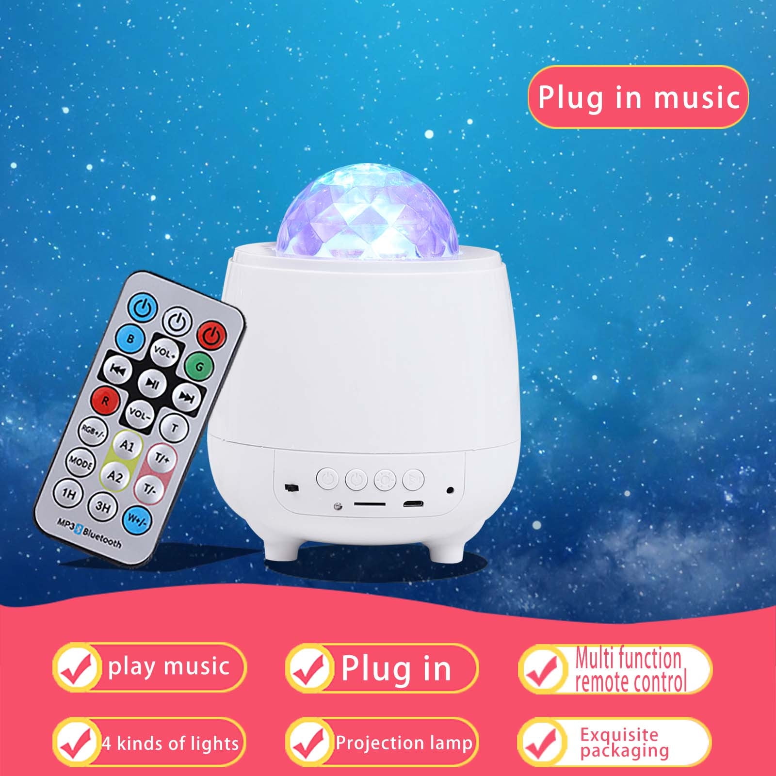Liquidation & Promo, Star Projector Bluetooth Speaker, Remote Control Timer, 360 Lighting ...