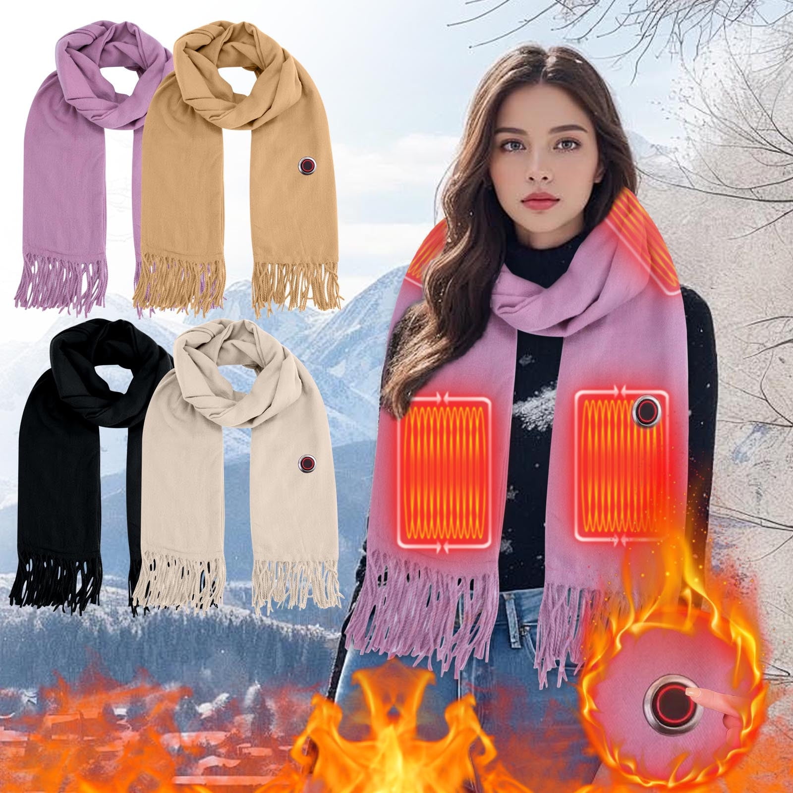 Liquidation & Promo, USB Heated Neck Scarf, Electric Warm Bib Style ...