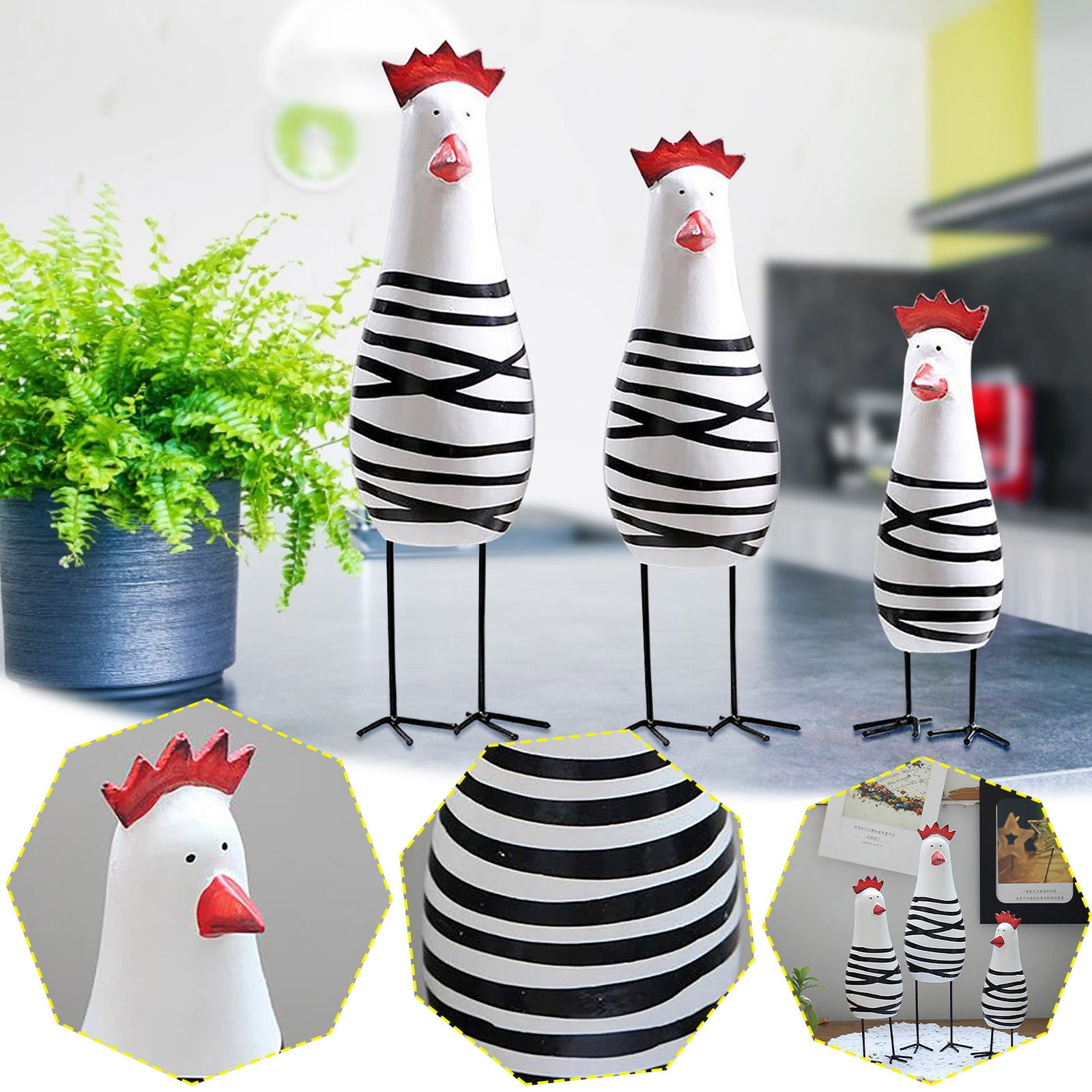 Liquidation & Promo, Wooden Chicken Family Ornaments Craft Decor Wall ...