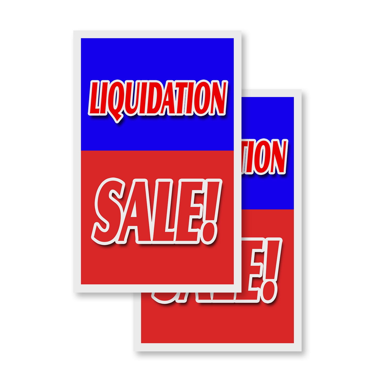 Liquidation Sale (2-PACK) 24" x 36" Vinyl Decals | Sign Insert Peel ...