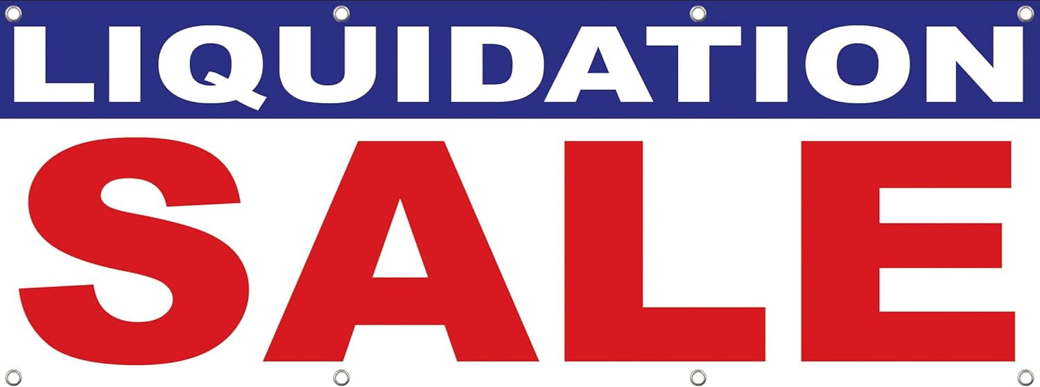 Liquidation Sale 96" x 36" Signs Banners Retail Store Banner Sign ...